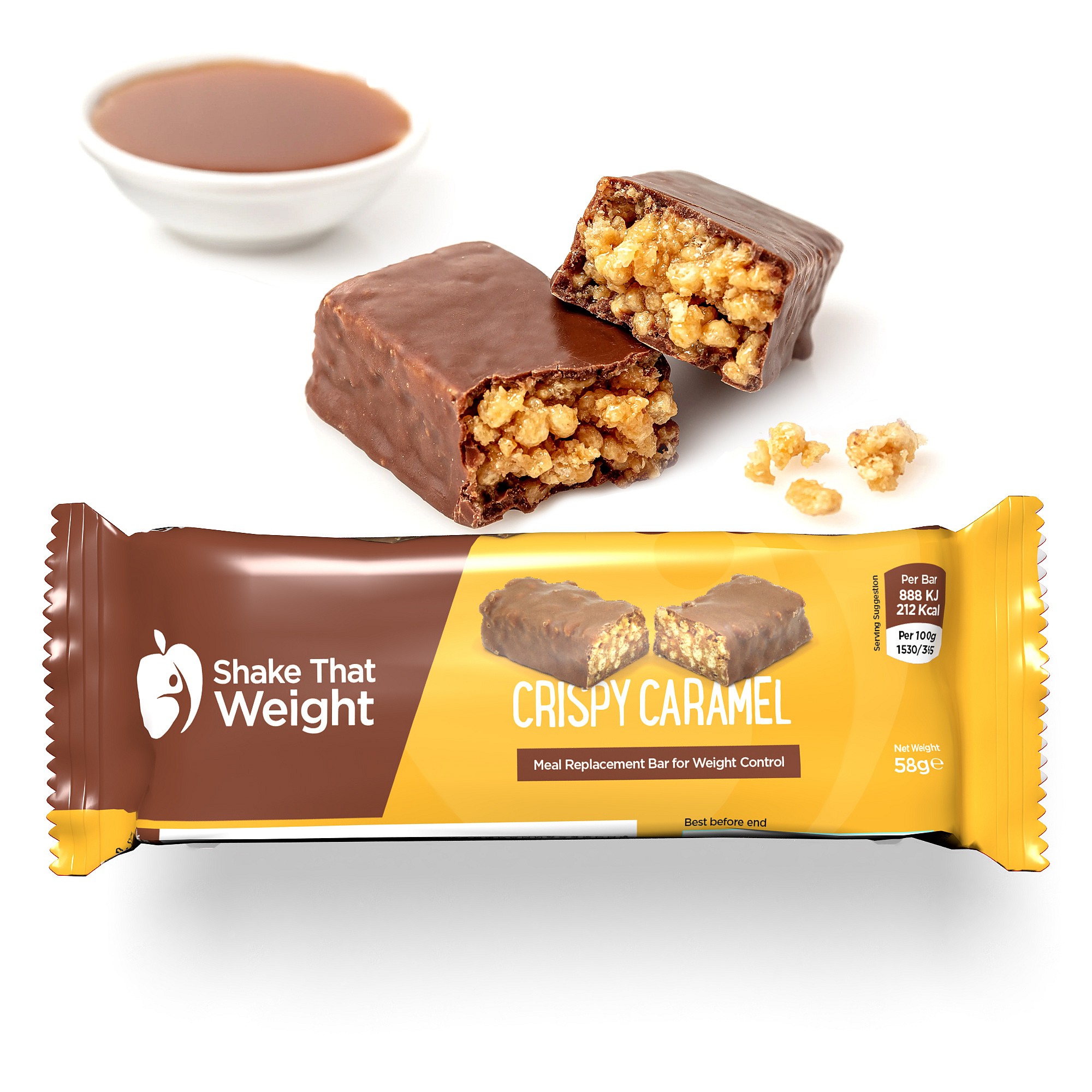 Crispy Caramel Meal Bar | Shake That Weight