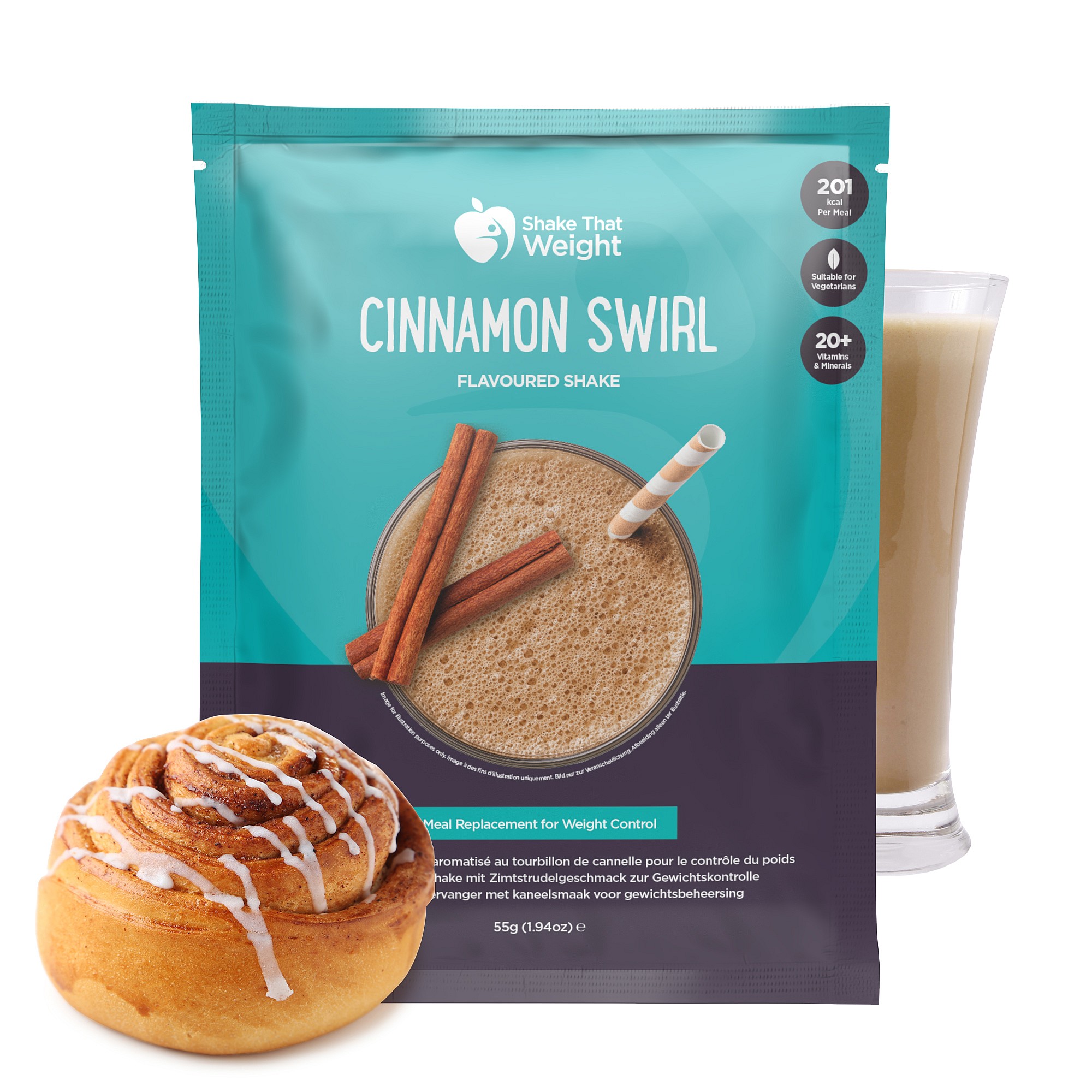 Cinnamon Swirl Meal Replacement Shake | Shake That Weight