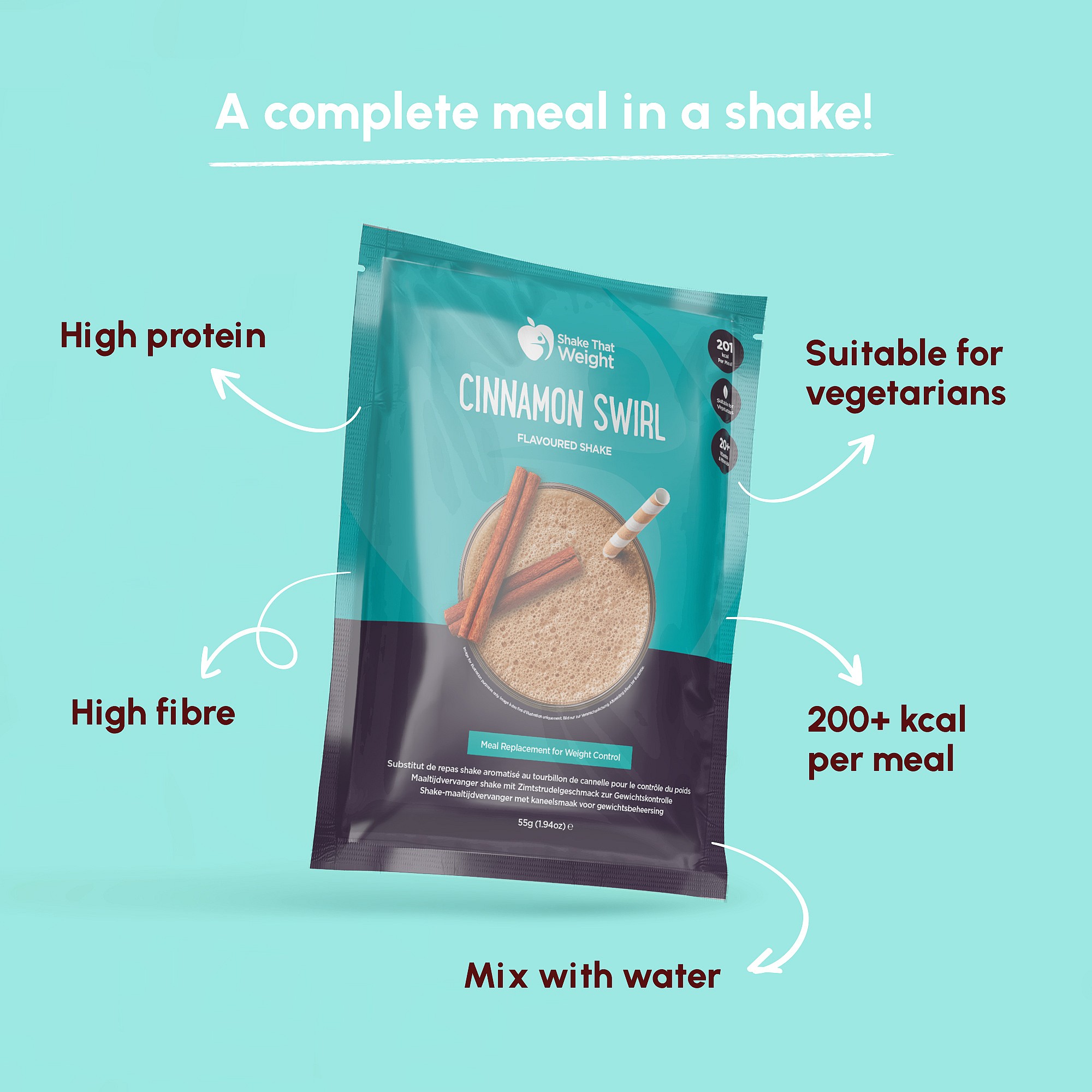 Cinnamon Swirl Meal Replacement Shake | Shake That Weight