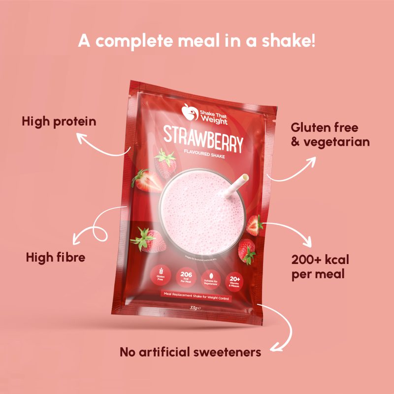 Strawberry Diet Protein Shake - 100% Nutrition | Shake That Weight